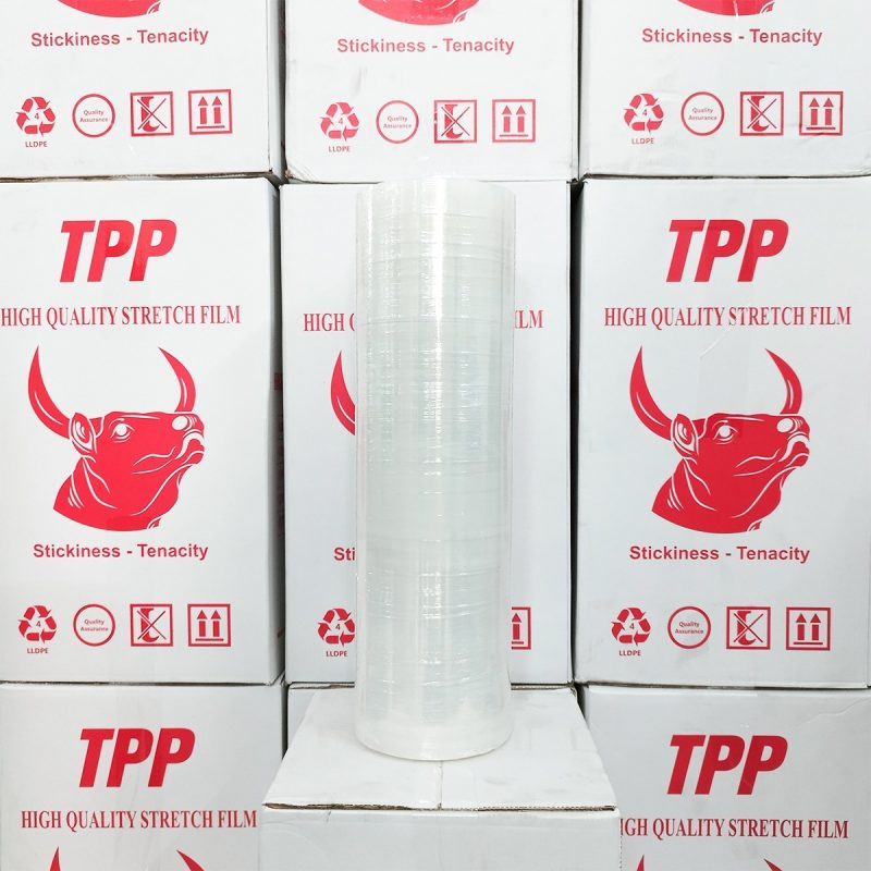 Hand-wrapped PE Stretch film, Clear, 115.2cm x 243.8m x 80gauge, 4 roll ...